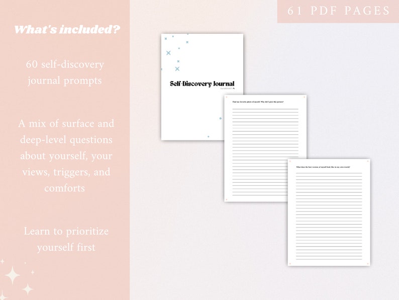 Printable Self Discovery Journal | PDF Healing Journal | Self Discovery ...