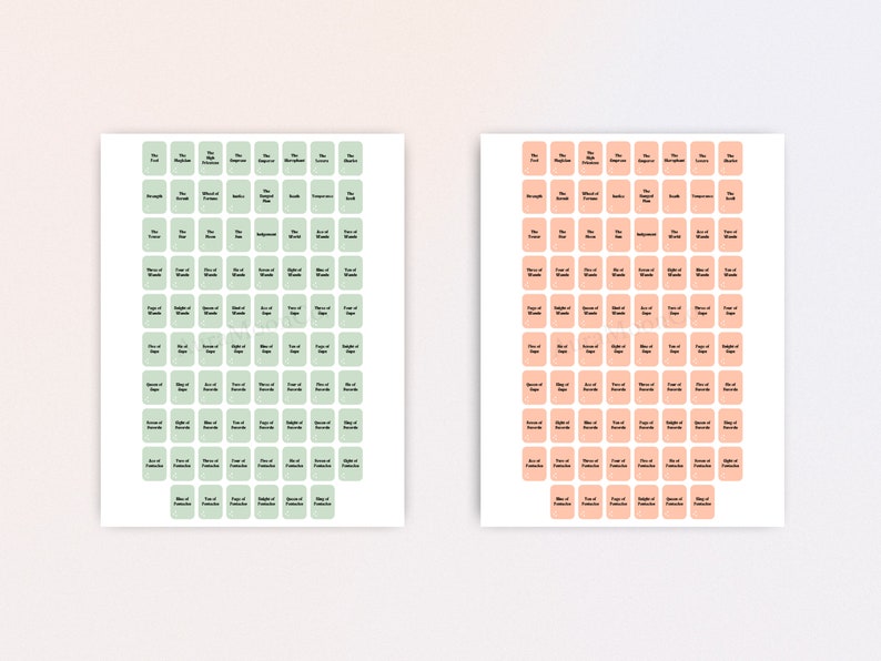 Printable Tarot Card Stickers Tarot Sticker for Journal Tarot Sticker ...
