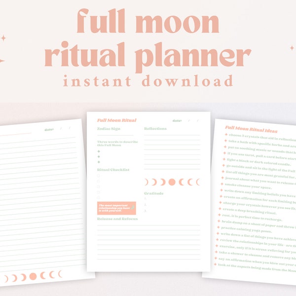 2022 Moon Planner - Etsy