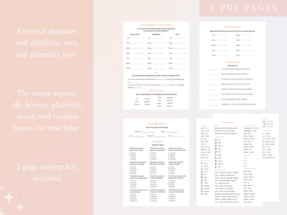 Printable Astrology Study Guide | Astrology Study Guide PDF | Learn ...
