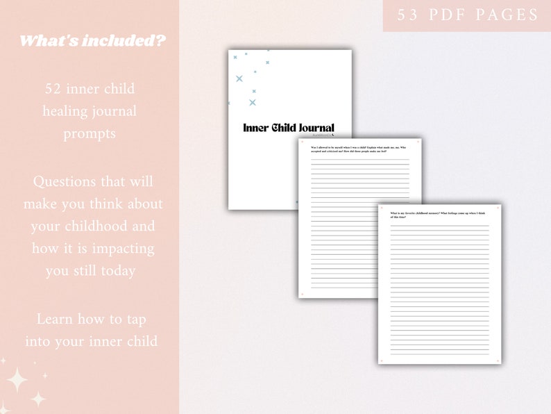 Printable Inner Child Journal Inner Child Workbook Inner Child Therapy ...