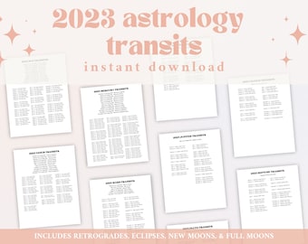 Printable 2023 Astrology Calendar | 2023 Astrological Forecast | 2023 ...