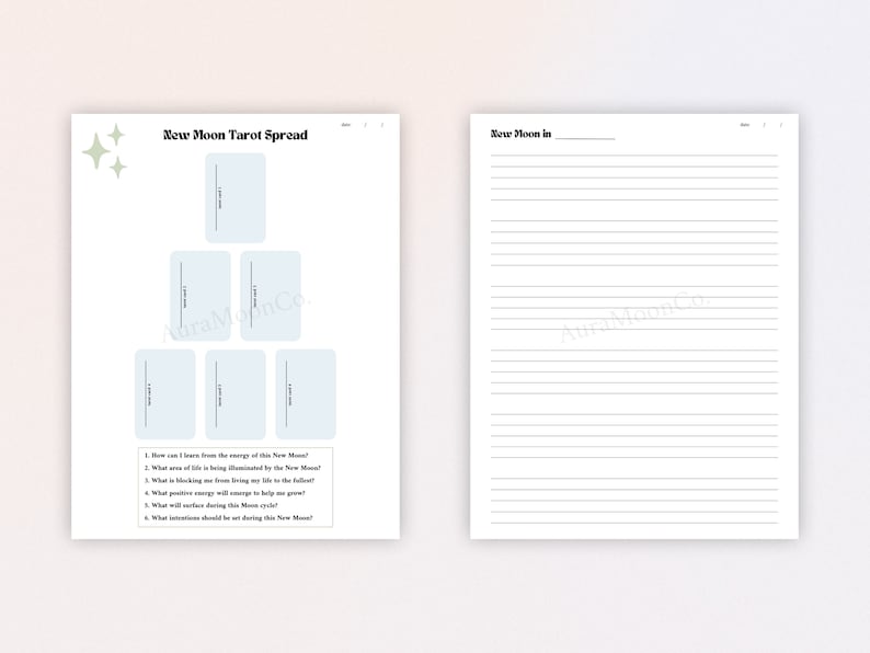Printable New & Full Moon Ritual Bundle | Digital Moon Journal | Moon ...