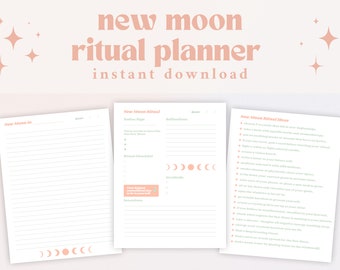 New Moon Journal Worksheet | New Moon Manifestation Ritual | New Moon ...