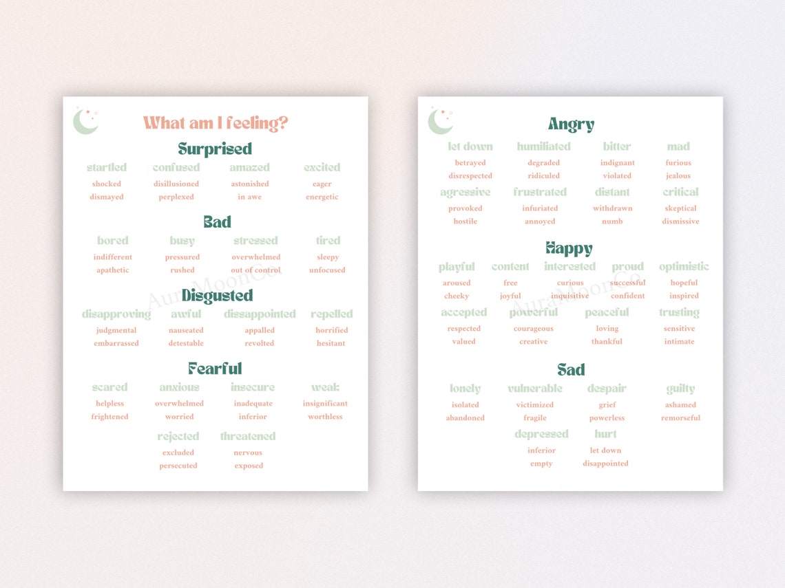 Printable Emotion Processing Worksheets | Feelings Wheel Alternative ...