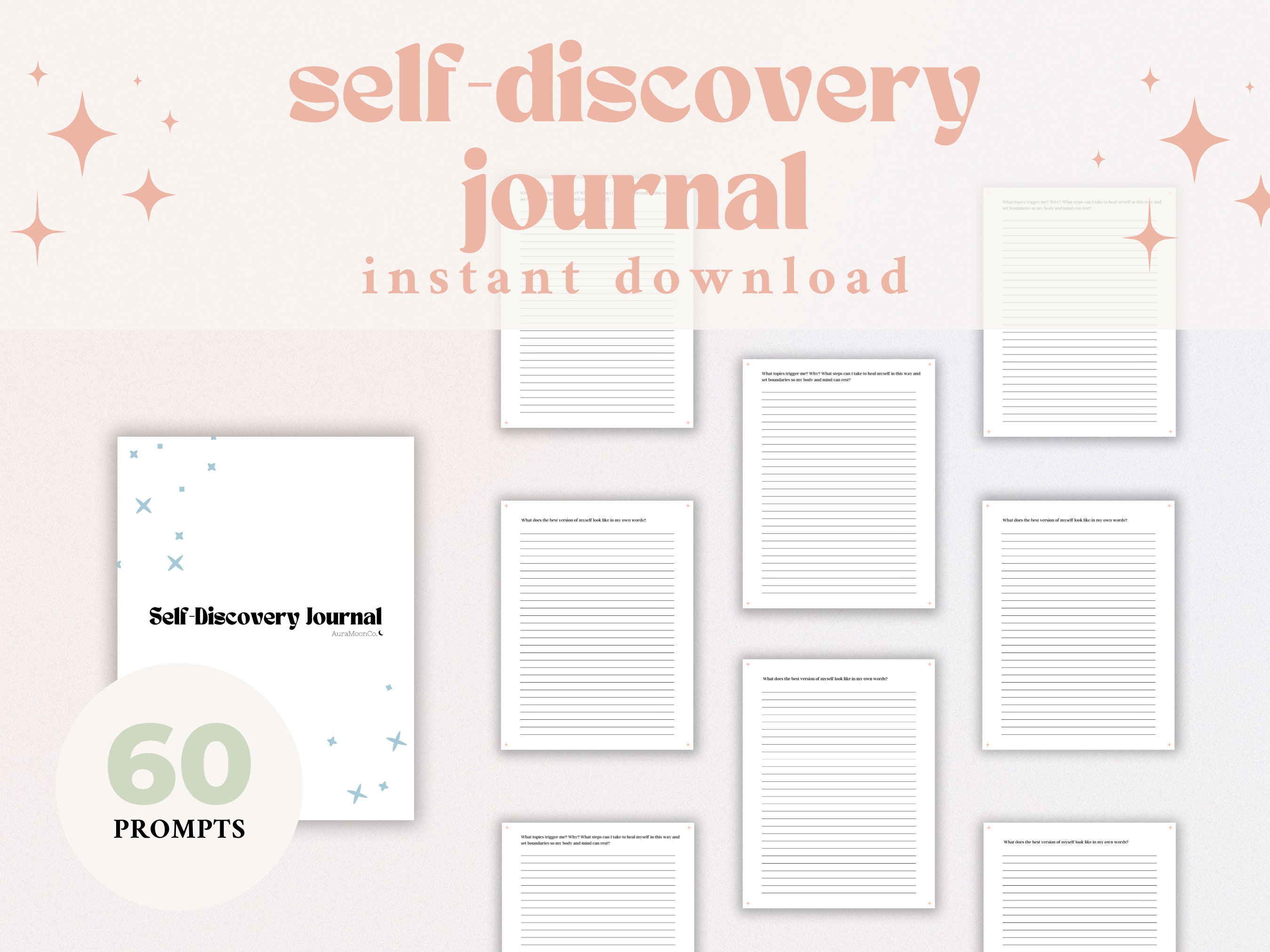 Printable Self Discovery Journal | PDF Healing Journal | Self Discovery ...