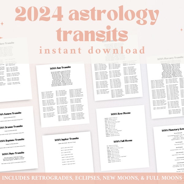 Printable 2024 Astrology Daily Planner - Etsy