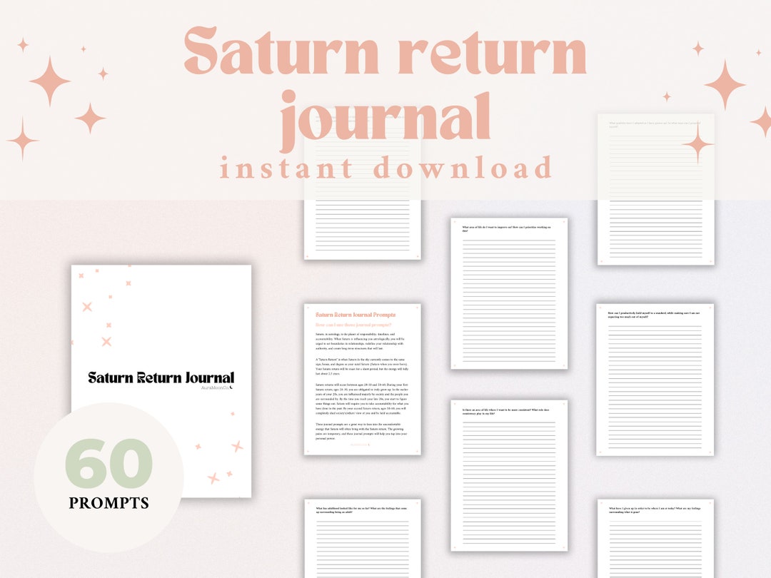 Printable Saturn Return Journal | Astrology Journal Digital | Saturn ...