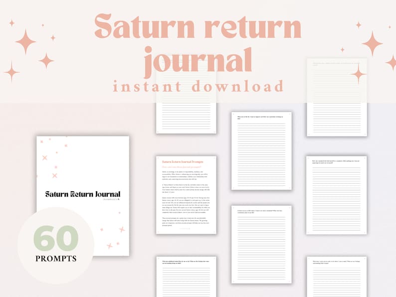 Printable Saturn Return Journal | Astrology Journal Digital | Saturn ...