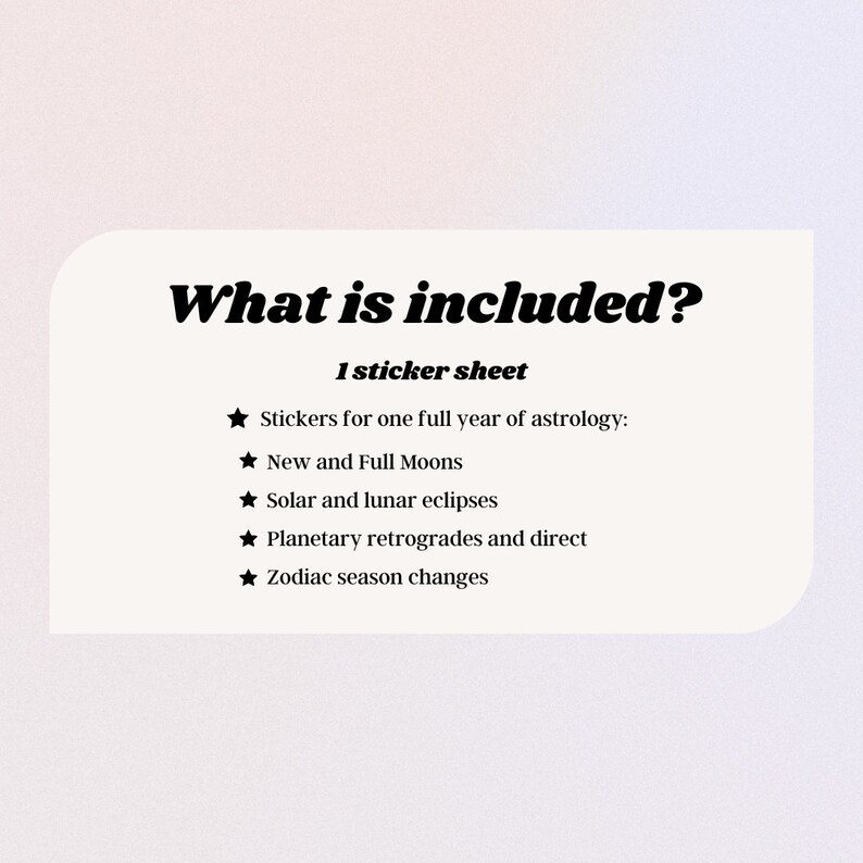 Printable Astrology Sticker Sheet Astrology Sticker Pack | Etsy