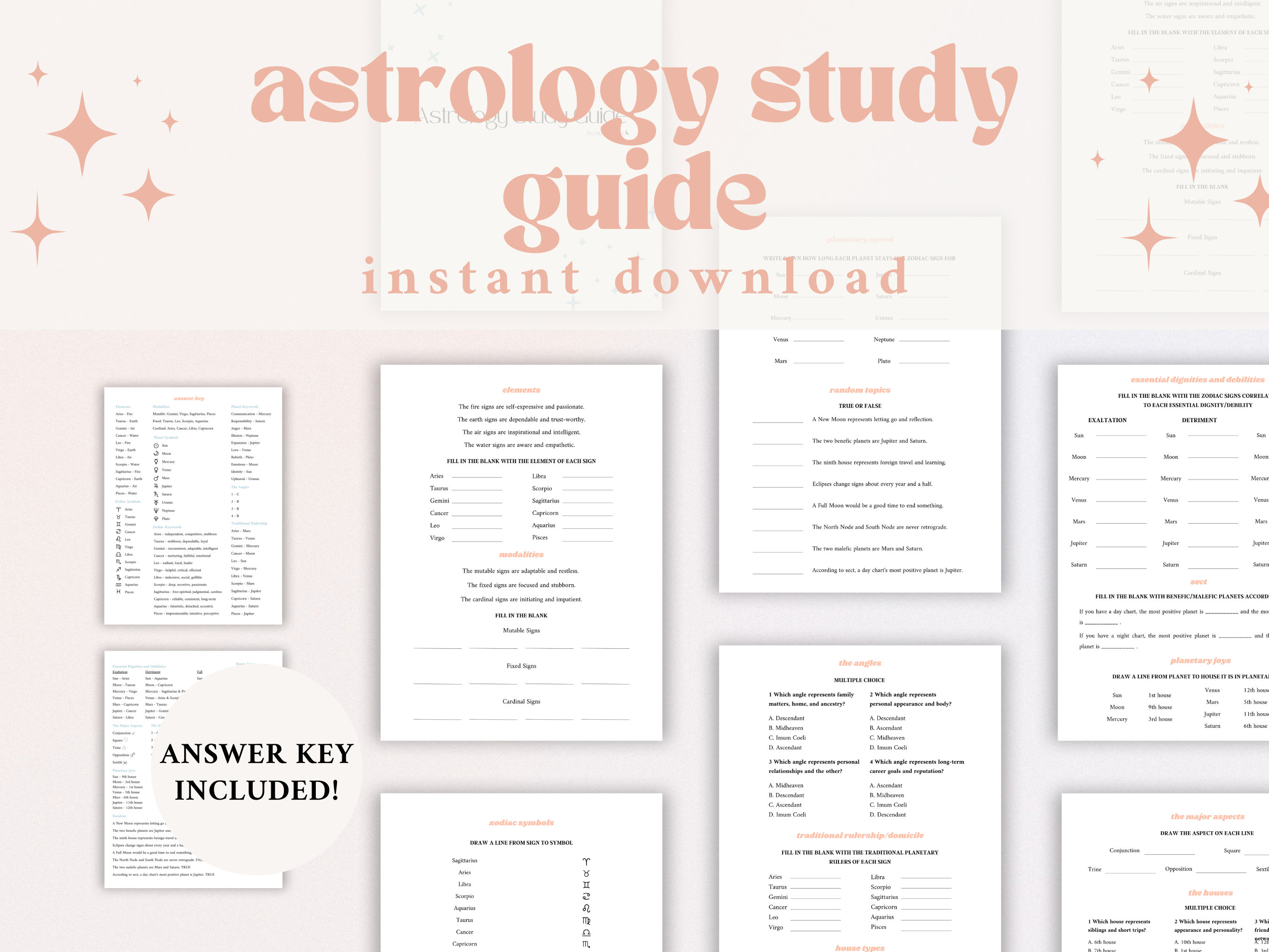 Printable Astrology Study Guide | Astrology Study Guide PDF | Learn ...