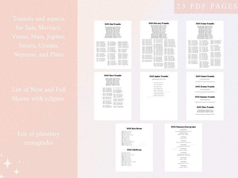 Printable 2024 Astrology Calendar | 2024 Astrology Planner Download ... Printable 2024 Astrology Calendar | 2024 Astrology Planner Download ...