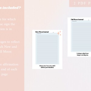 Printable New and Full Moon Journal | Moon Ritual | Downloadable ...