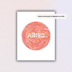 Printable Aries Wall Art Aesthetic Aries Art Astrology - Etsy