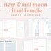 Printable New & Full Moon Ritual Bundle | Digital Moon Journal | Moon ...