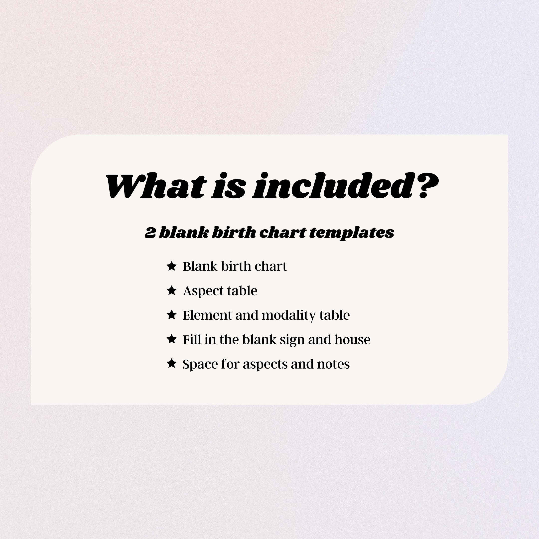 Printable Blank Natal Chart Template Downloadable Birth - Etsy Canada