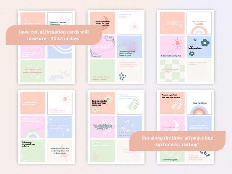 100 Printable Affirmation Cards | Affirmations Instant Download ...