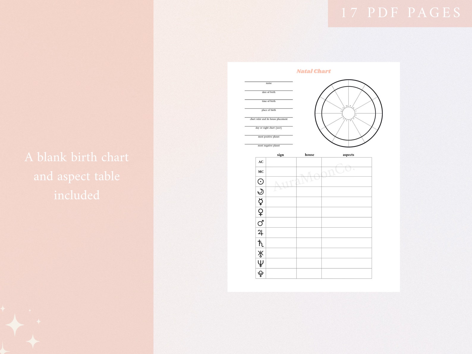 Printable Astrology Basics | Astrology Interpretation Worksheet ...