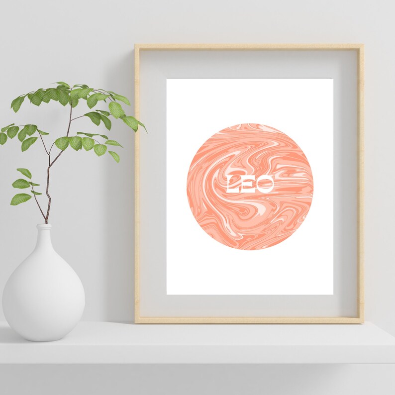 Printable Leo Wall Art Leo Zodiac Wall Art Print Leo - Etsy