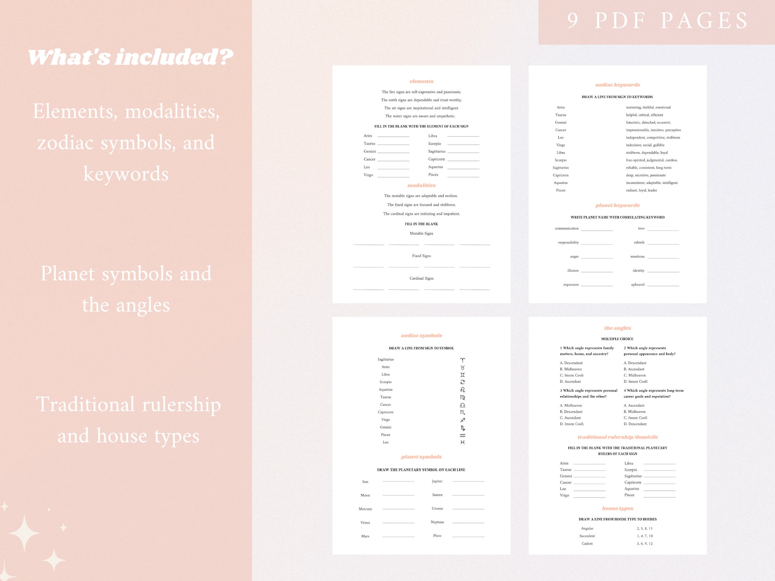 Printable Astrology Study Guide | Astrology Study Guide PDF | Learn ...