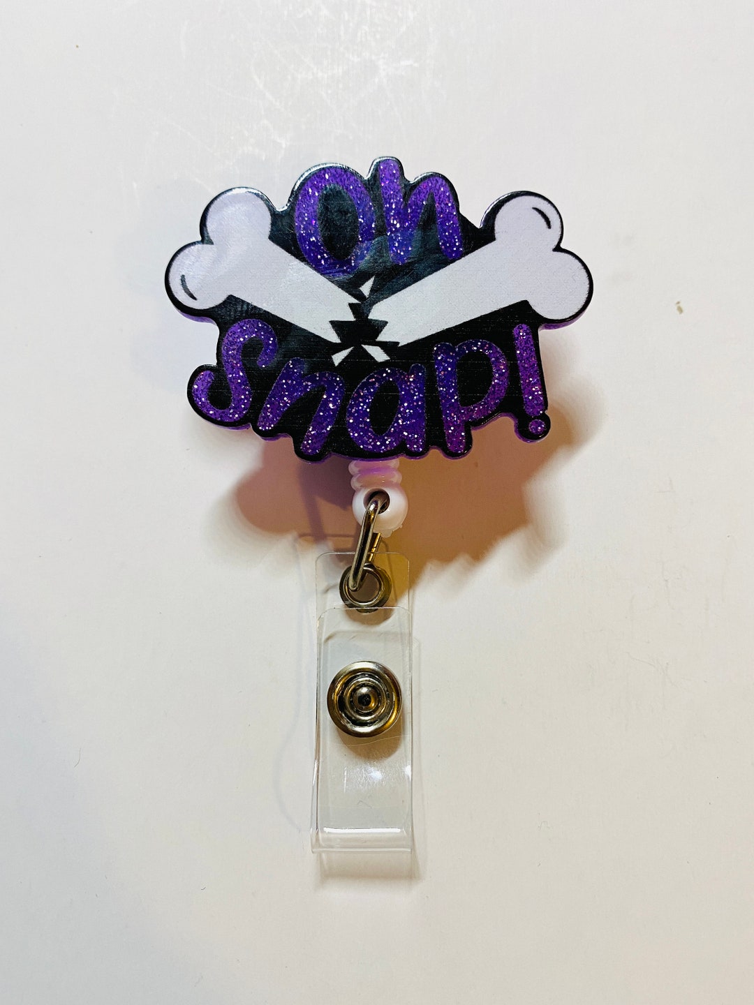 Oh Snap Badge Reel, Id Holder, Nurse Gift, Heart , RN, Scrub Life, Clip ...