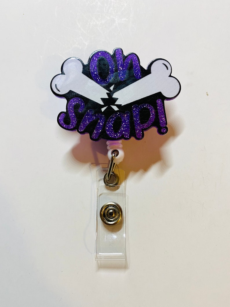 Oh Snap Badge Reel, Id Holder, Nurse Gift, Heart , RN, Scrub Life, Clip ...