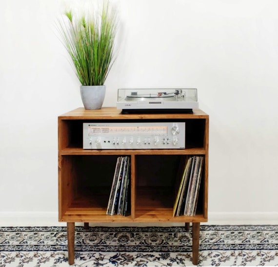 Retro Record Player Stand Vinyl Storage LP Storage Stand Music Cabinet Records Storage Unit Many Colours Available Etsy