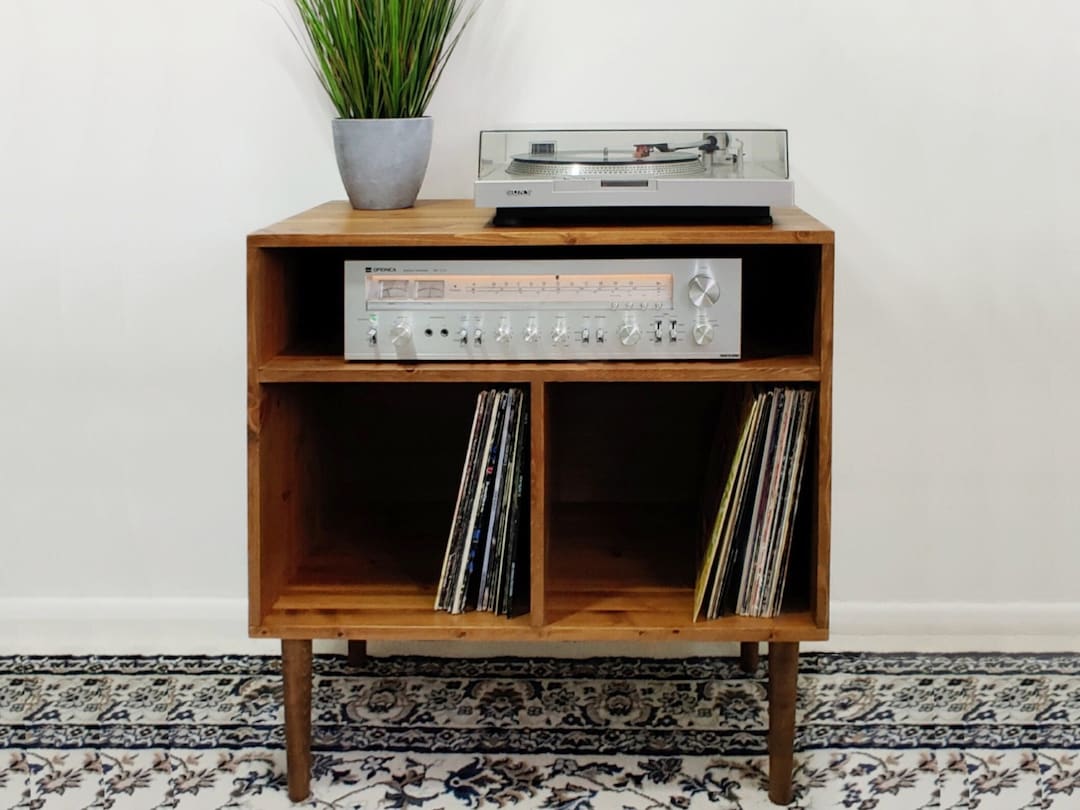 Retro Record Player Stand Vinyl Storage LP Storage Stand - Etsy