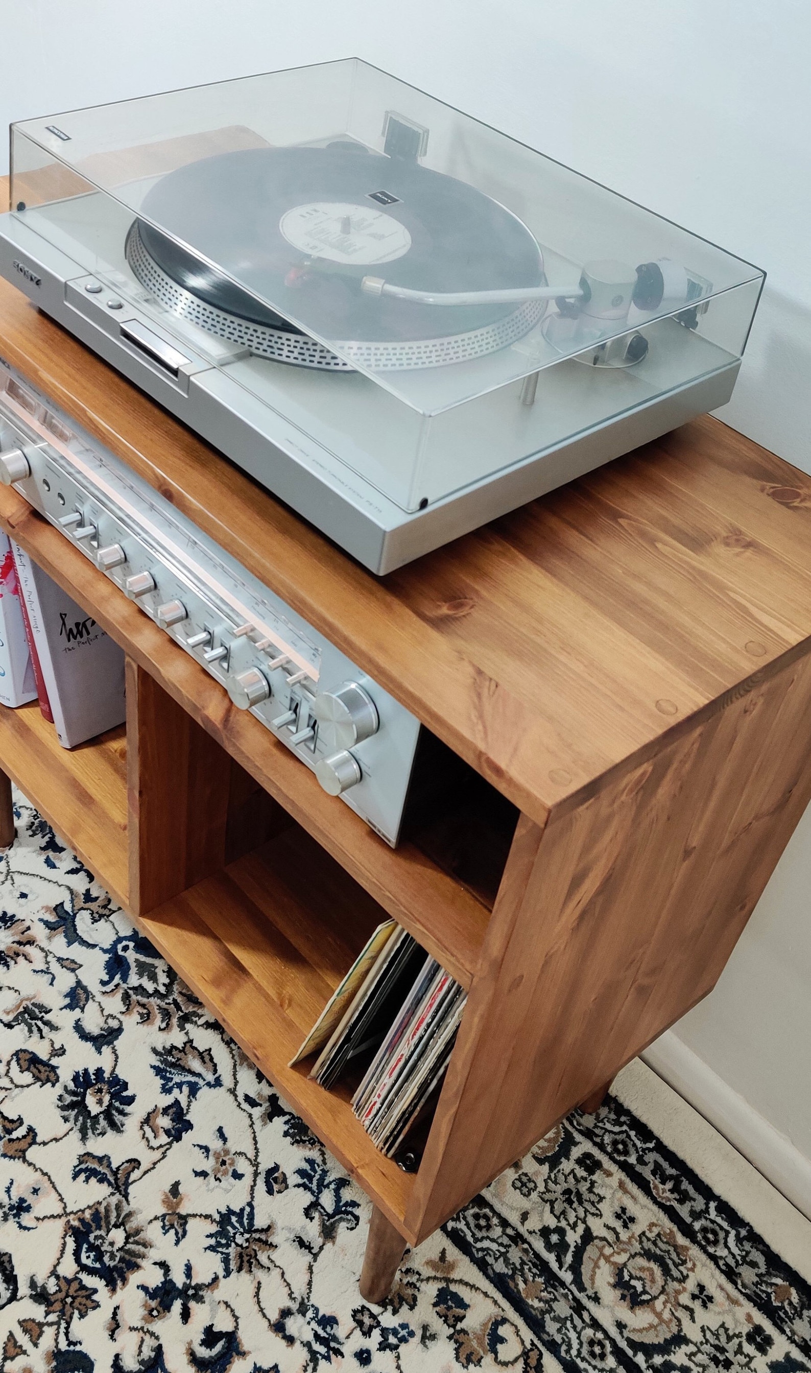 Retro Record Player Stand Vinyl Storage LP Storage Stand - Etsy