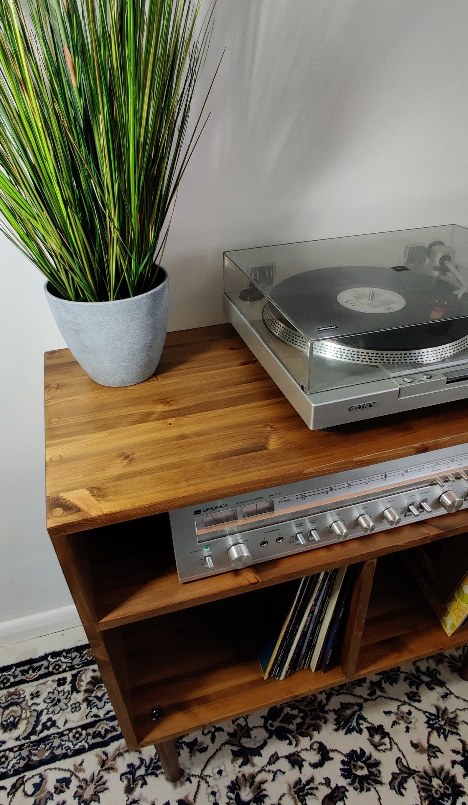 Retro Record Player Stand Vinyl Storage LP Storage Stand - Etsy
