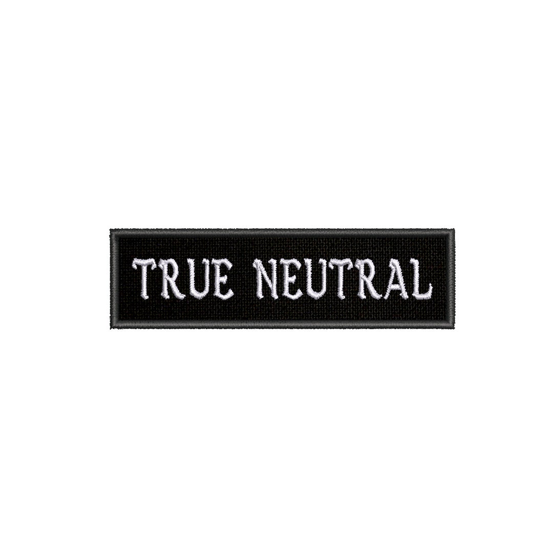 True Neutral Alignment Embroidered Iron on Patch Sew on Geeks Gamers ...