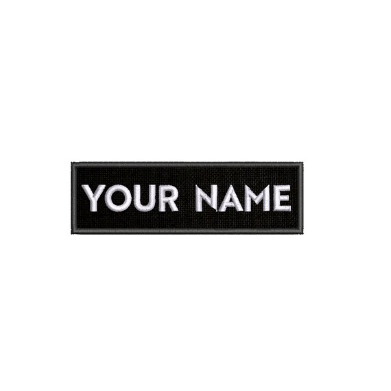 Custom Your Name Tag Small 3 X 1 Embroidered Iron - Etsy