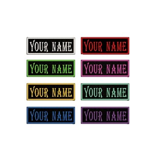 Personalize Patch Custom Your Name Tag " YOUR Name" Embroidered DIY Iron-on/sew-on Applique ...