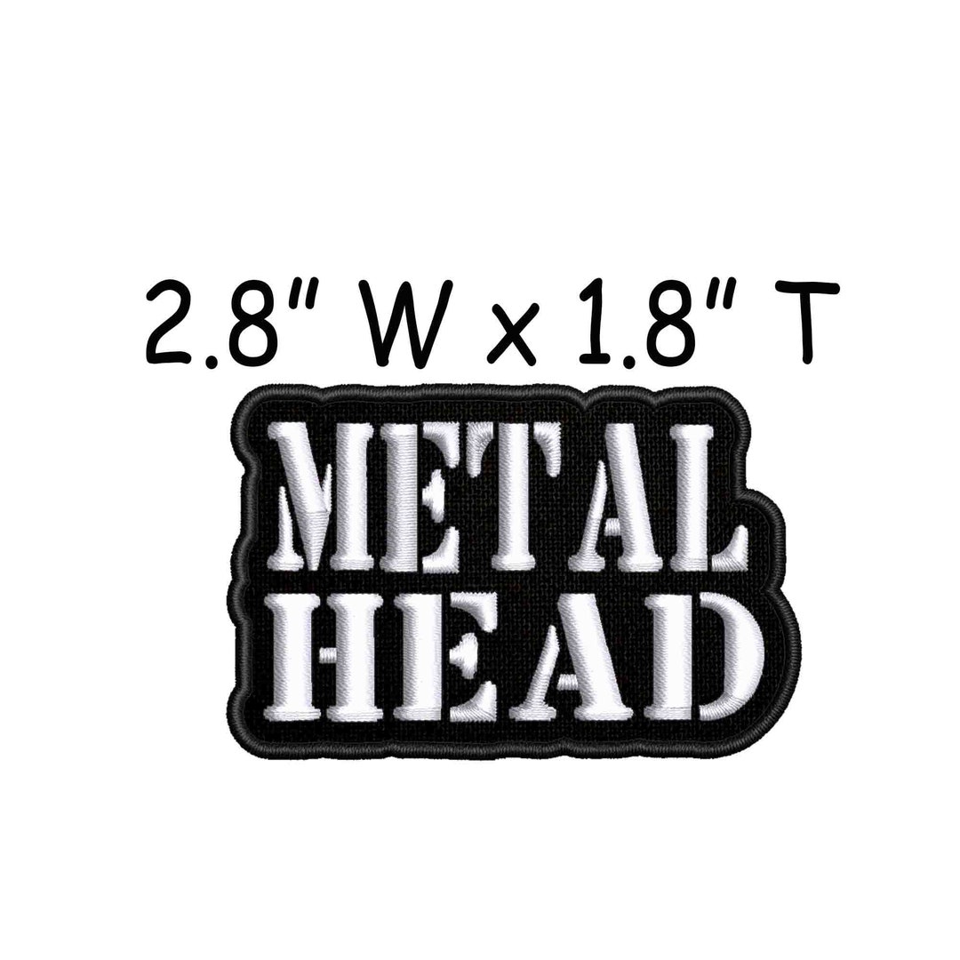 Metal Head Patch Embroidered Iron-on/sew-on DIY Applique Backpack Bag ...