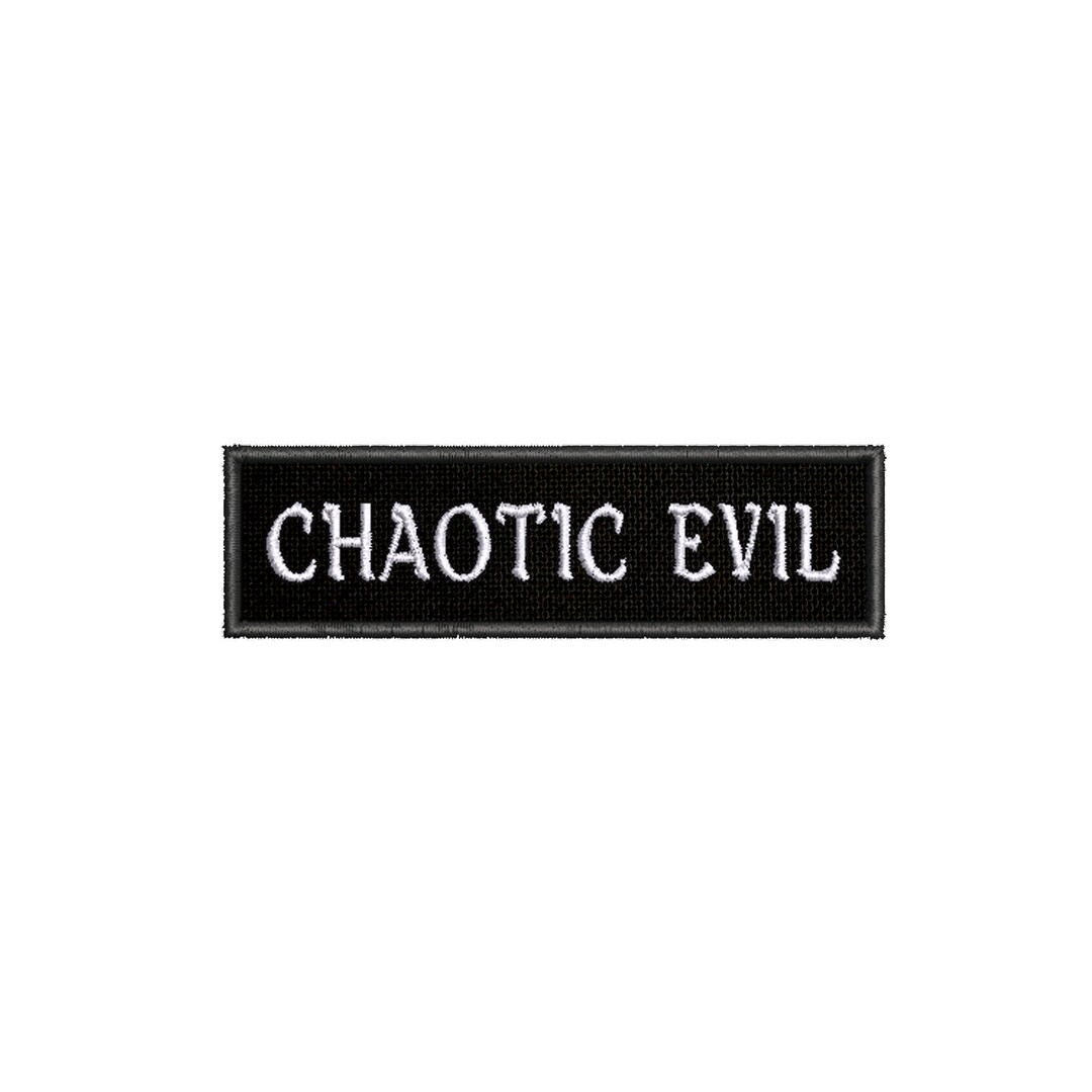 Chaotic Evil Alignment Embroidered Iron on Patch Sew on Geeks & Gamers ...