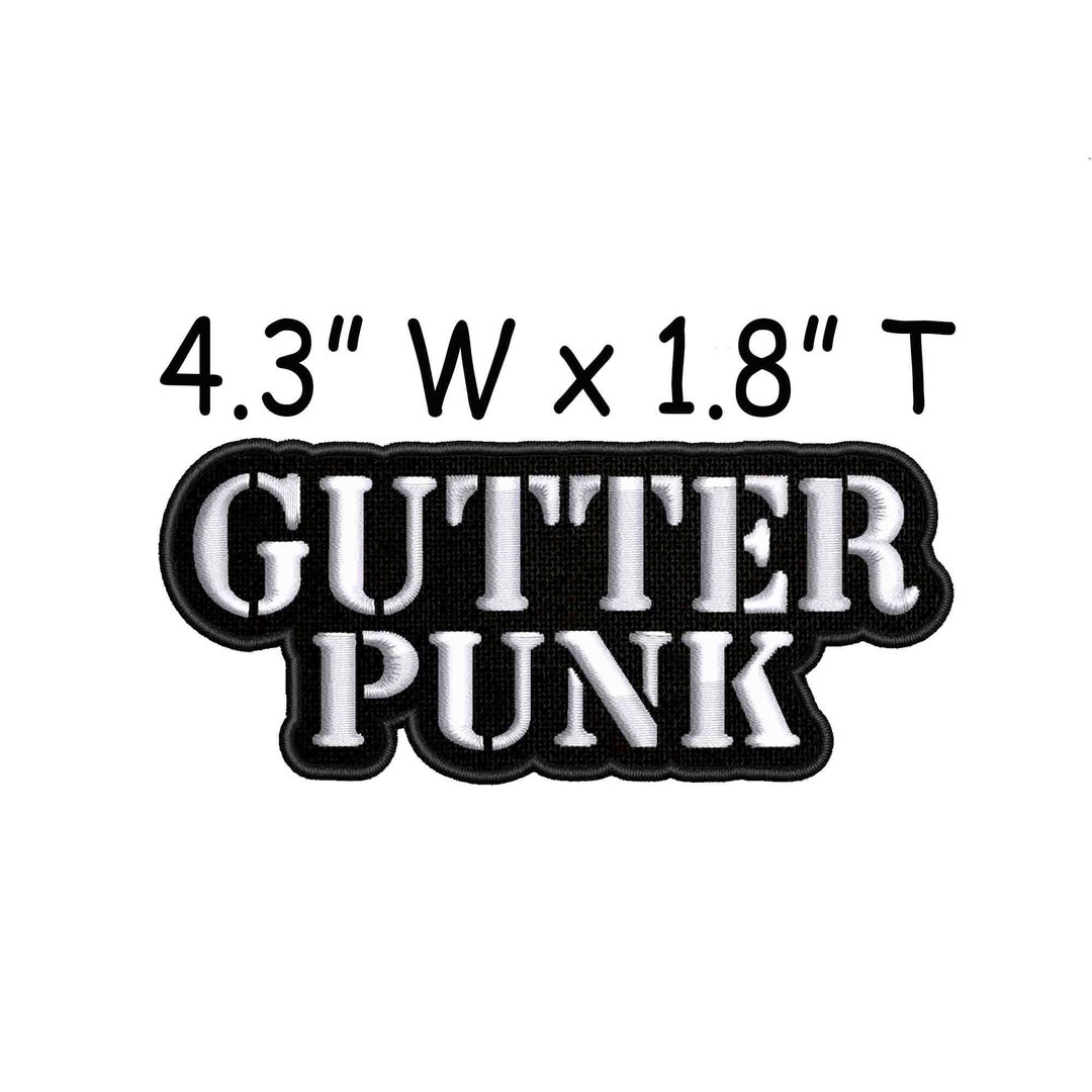 Gutter Punk Patch Embroidered Iron-on/sew-on DIY Applique Backpack Bag ...