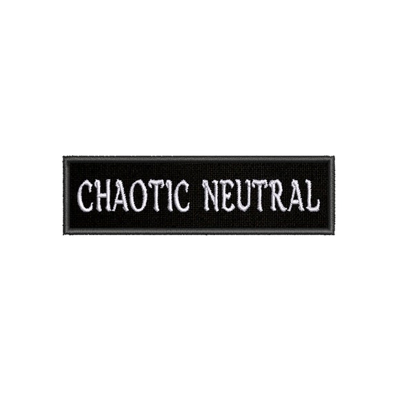 Chaotic Neutral Alignment Embroidered Iron on Patch Sew on - Etsy