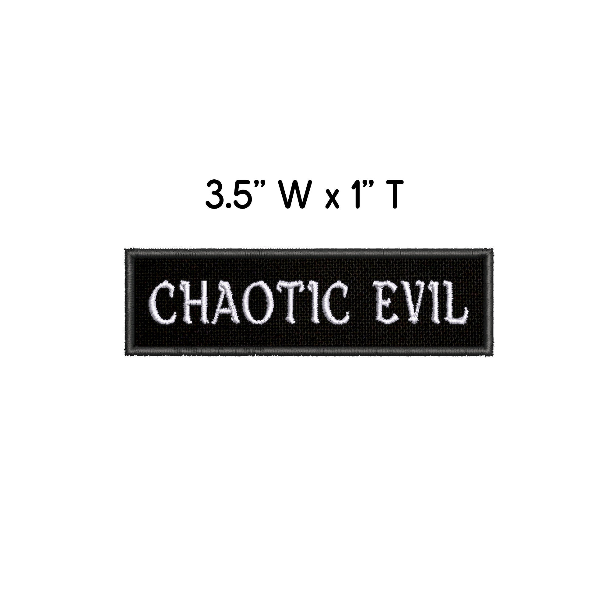 Chaotic Evil Alignment Embroidered Iron on Patch Sew on Geeks - Etsy