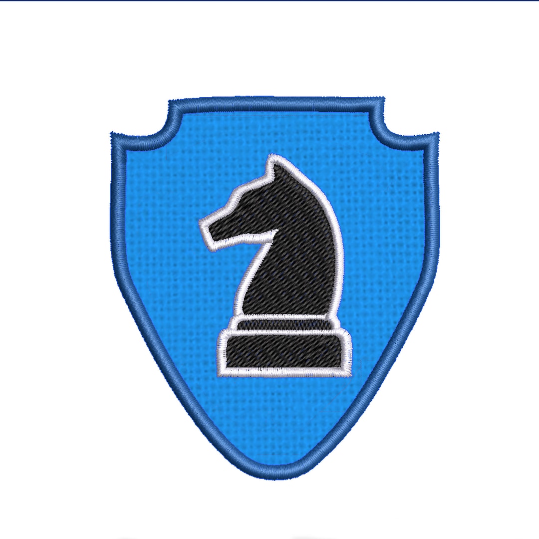 Black Knight Chess Piece Patch Embroidered DIY Iron-on/sew-on Applique ...