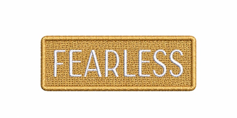 Fearless Patch/Iron-On Patch/Text Quotes/Embroidered Sew-On Applique ...