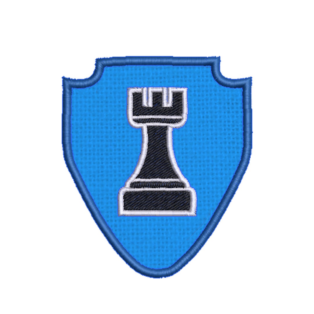 Black Rook Chess Piece Patch Embroidered DIY Iron-on/sew-on Applique ...