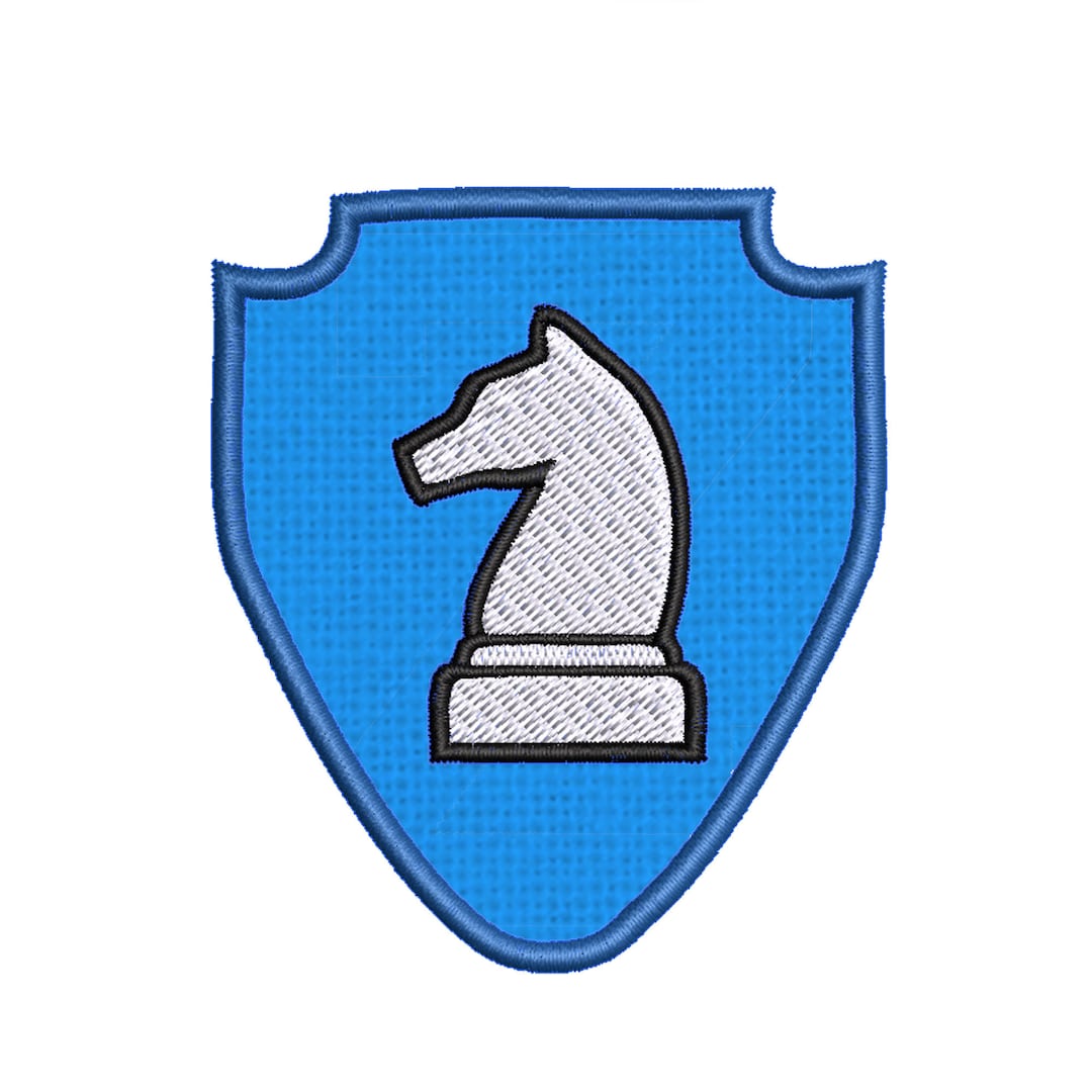 White Knight Chess Piece Patch Embroidered DIY Iron-on/sew-on Applique ...