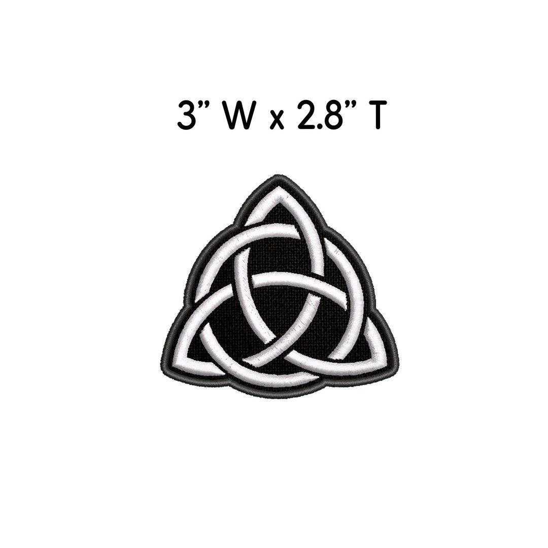 Triquetra Trinity Knot Celtic Iron-on Embroidered Applique for Clothing ...