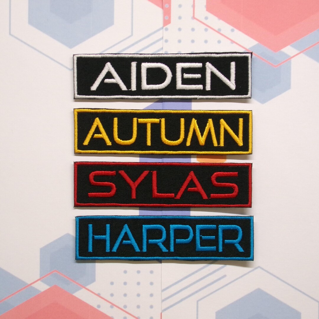 Custom Your Name Tag Small 3" X 1" Embroidered Iron on Patch Sew on ...