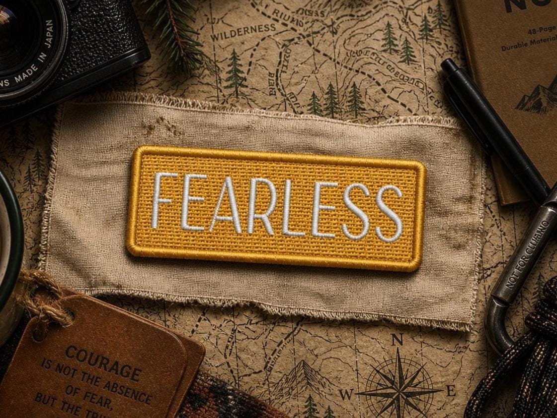 Fearless Patch/Iron-On Patch/Text Quotes/Embroidered Sew-On Applique ...