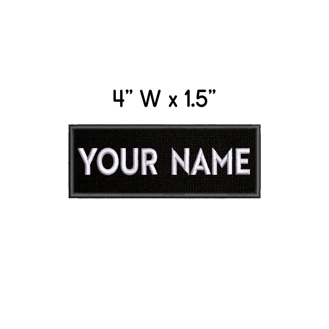 Custom Your Name Tag Small 4" X 1.5" Embroidered Iron on Patch Sew on ...
