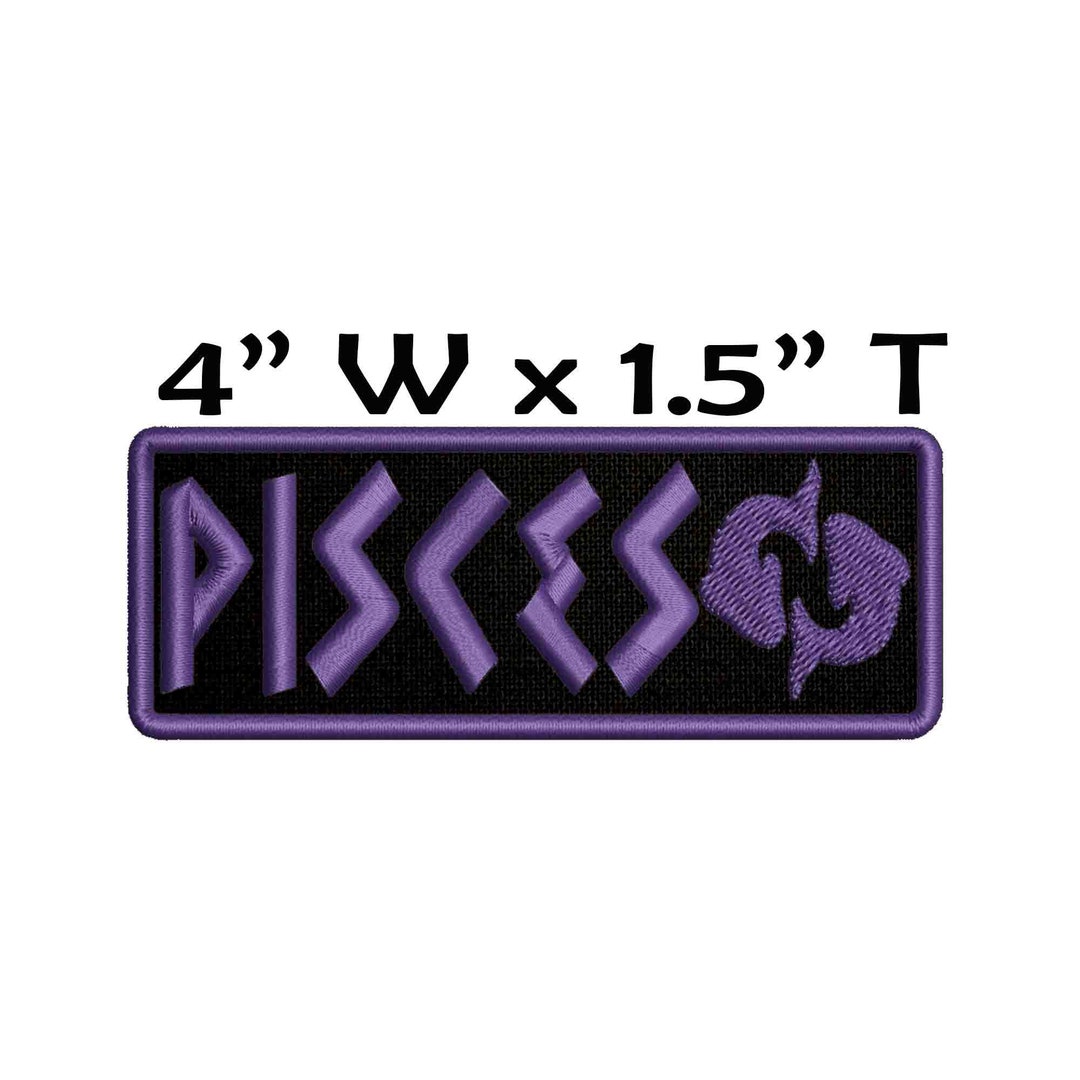 Pisces Zodiac Sign Patch Embroidered DIY Iron-on/sew-on DIY Applique ...