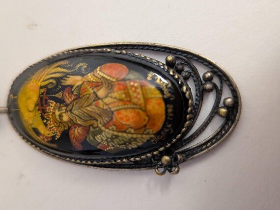 Palekh Firebird Pendant 1990, Signed Latsuk, Russian … - Gem