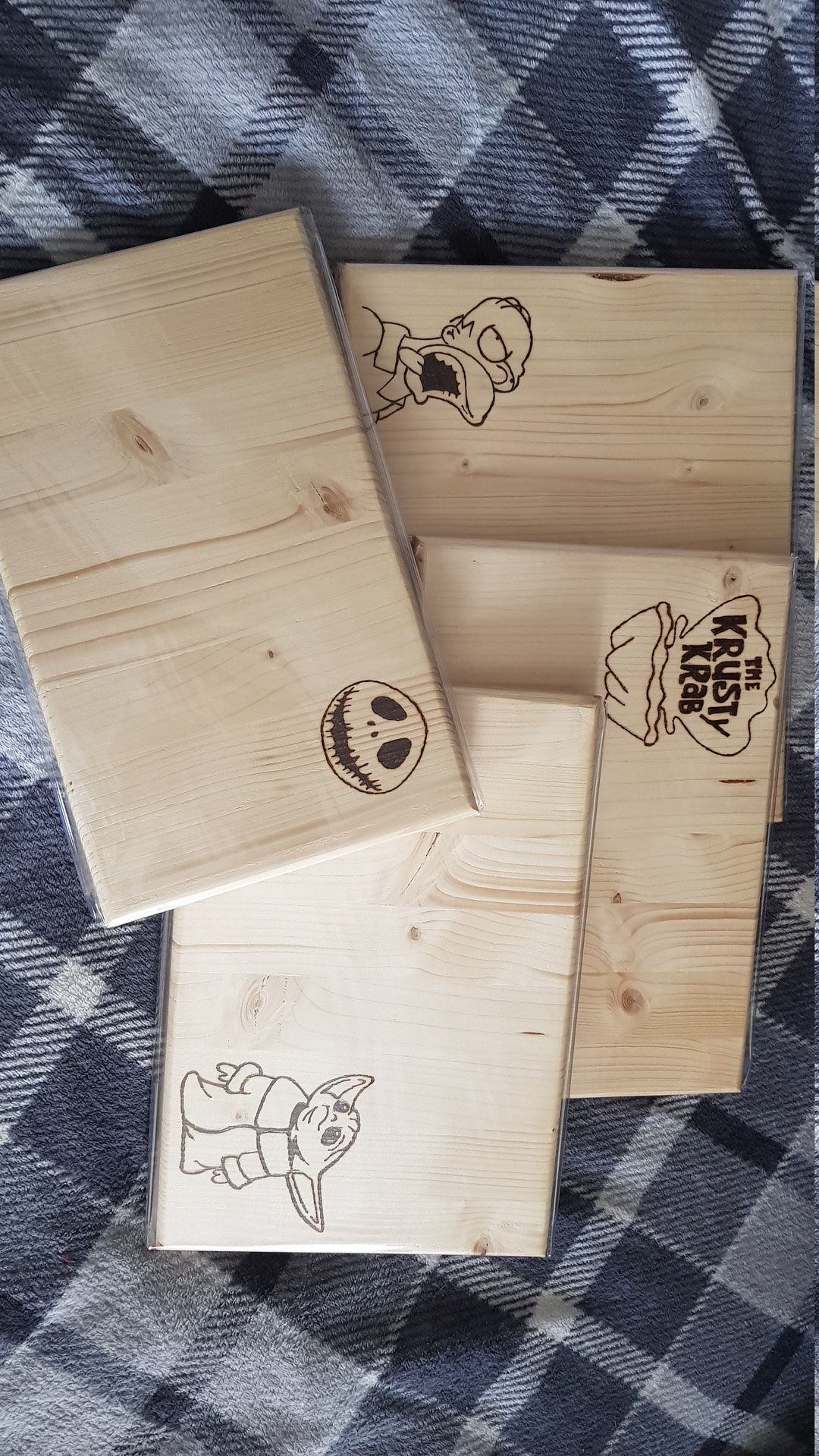 Handmade Woodburned Food Safe Boards, Chopping Boards, Stewie Homer ...