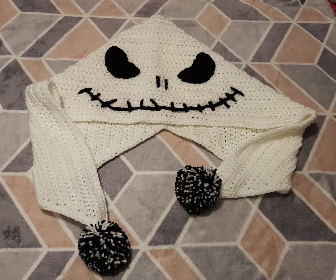 Nightmare Before Christmas Jack Skellington Hooded, Hat, Poncho, Wrap ...